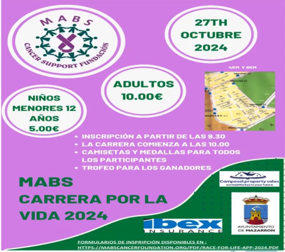 Carrera por la vida 2024 - MABS Mazarrón • Bahía de Mazarrón